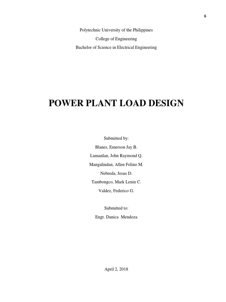 Power Plant Load Design | PDF | Watt | Kilowatt Hour