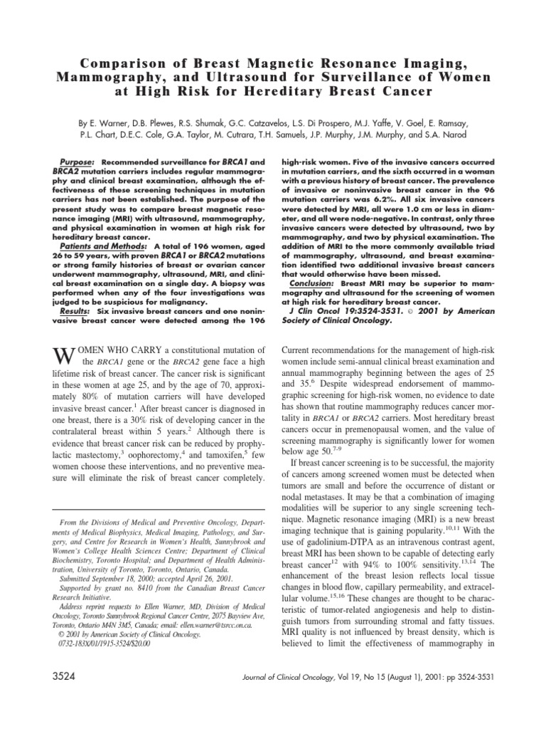 Untitled PDF | PDF | Mammography | Breast Cancer