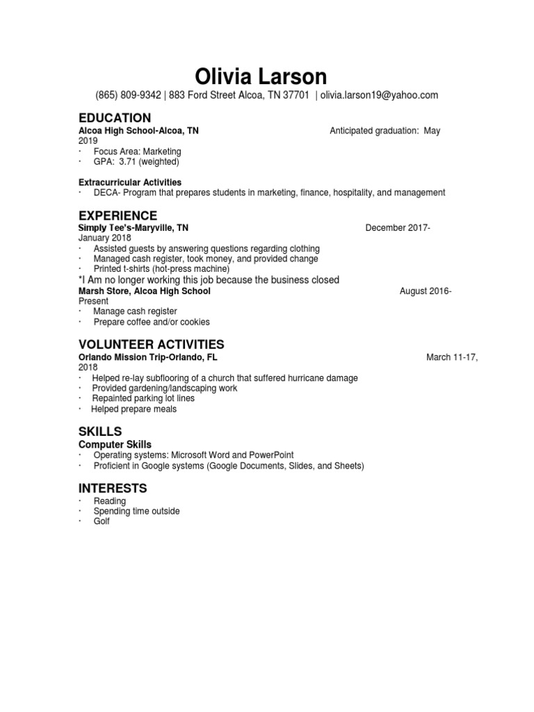 Olivia Larson-Resume | PDF