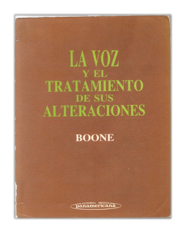 Boone - La Voz y El Tratamiento de Sus Alteraciones | PDF