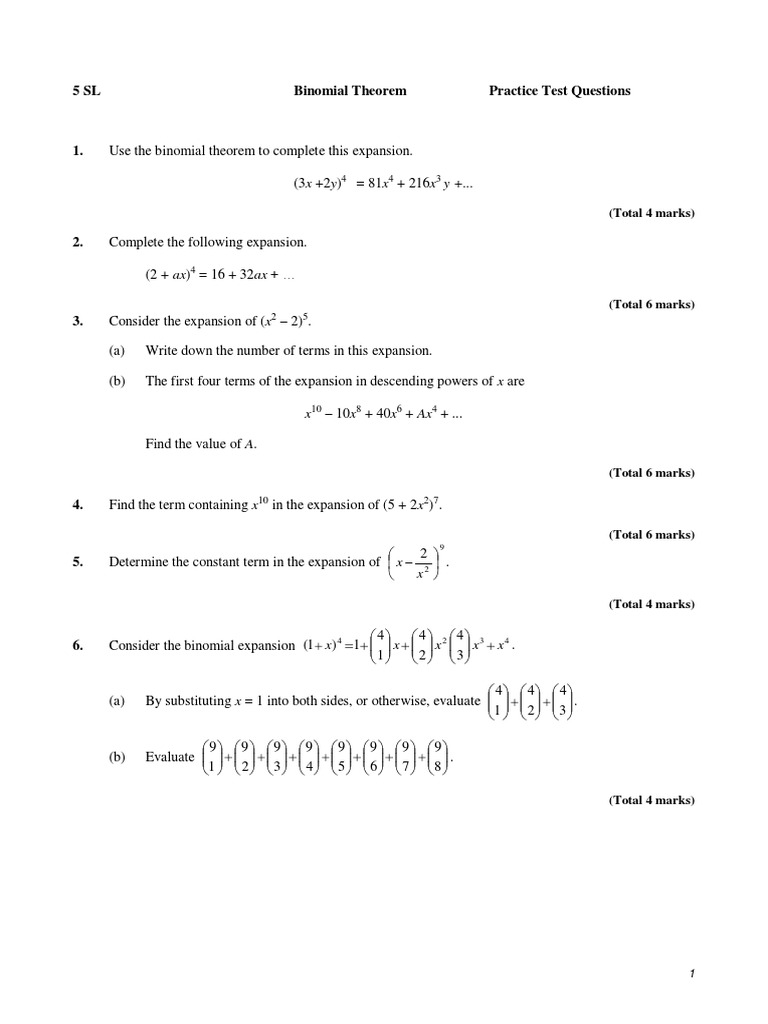 Practice Test Questions | PDF | Discrete Mathematics | Teaching Mathematics