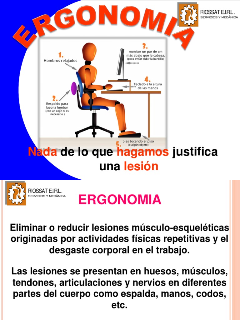 Ergonomia Capacitacion | PDF | Factores humanos y ergonomía | Bienestar