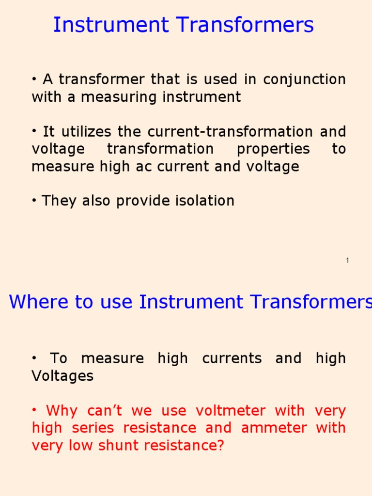 Instrument Transformers | PDF | Transformer | Electromagnetism