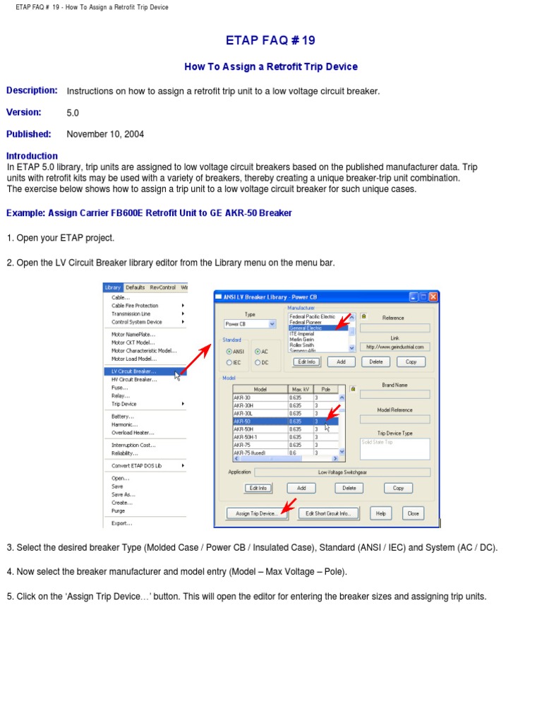 1 Assign A Retrofit Trip Device | PDF | Power Engineering | Electrical Equipment