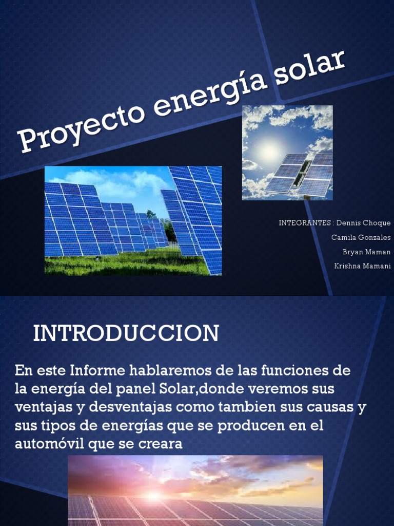 Proyecto Energía Solar | PDF | Energía solar | Universo físico