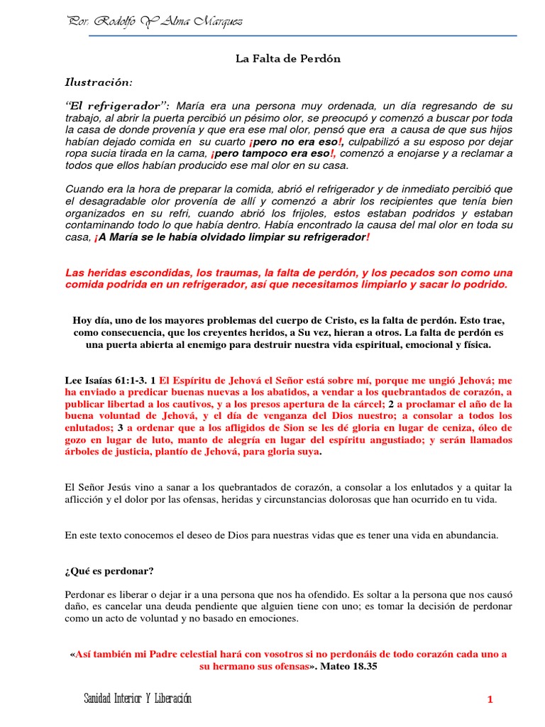 01 - El Perdon | PDF | Perdón | Pecado