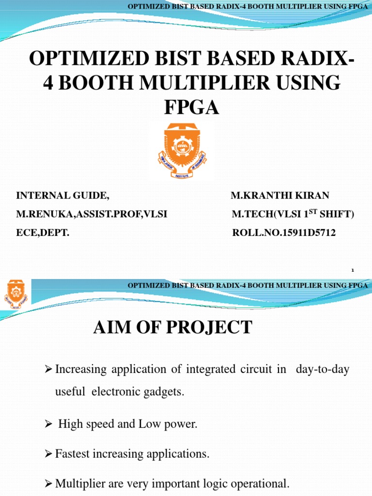 Optimized BIST Based Radix-4 Booth Multiplier Using FPGA New | PDF | Field Programmable Gate ...