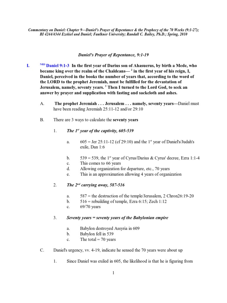 10 Daniel 9 Commentary | PDF | Daniel (Biblical Figure) | Book Of Daniel