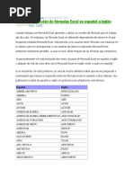 Formulas de Excel en Ingles | PDF