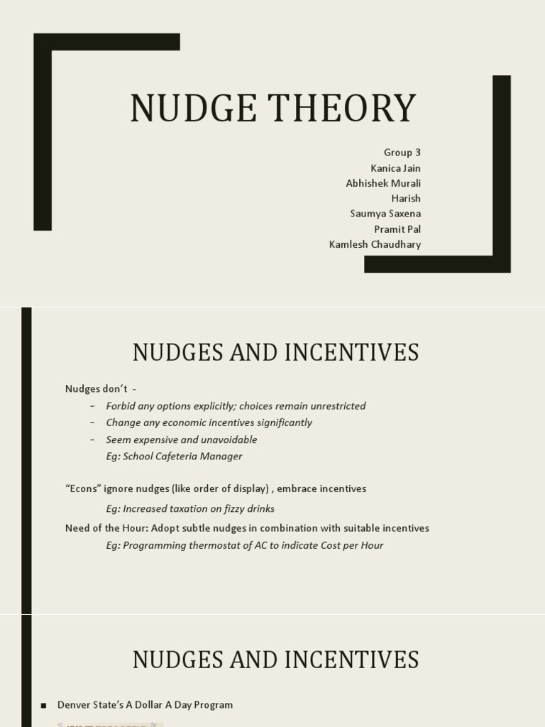 Group 3 Nudge Theory | Download Free PDF | Heuristic | Cognition