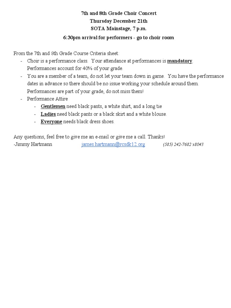 Concert Reminder | PDF