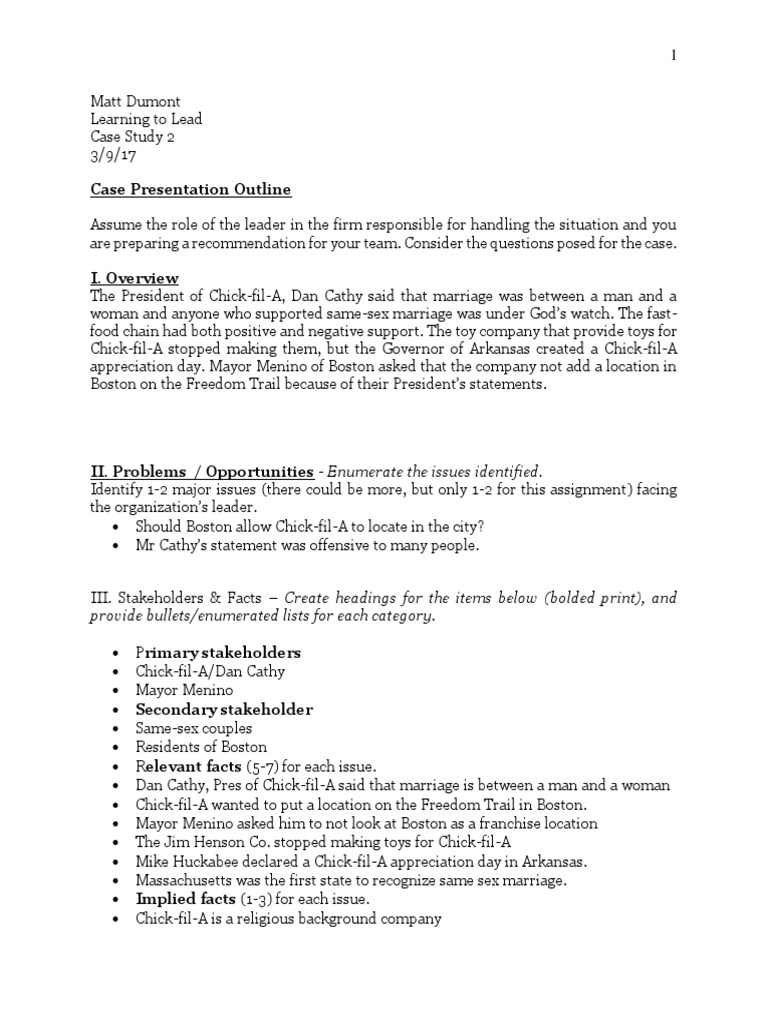 Chick-Fil-A Case Study | PDF | Lgbt | LGBTQIA+ Studies