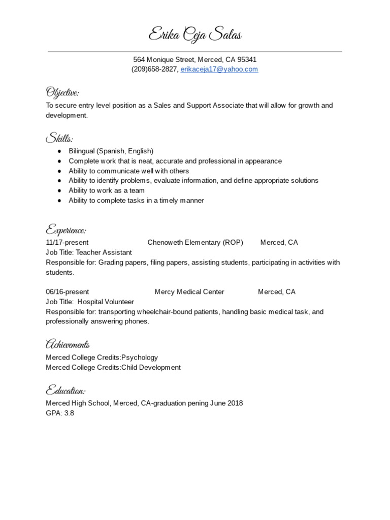 Erika Ceja - Resume | PDF