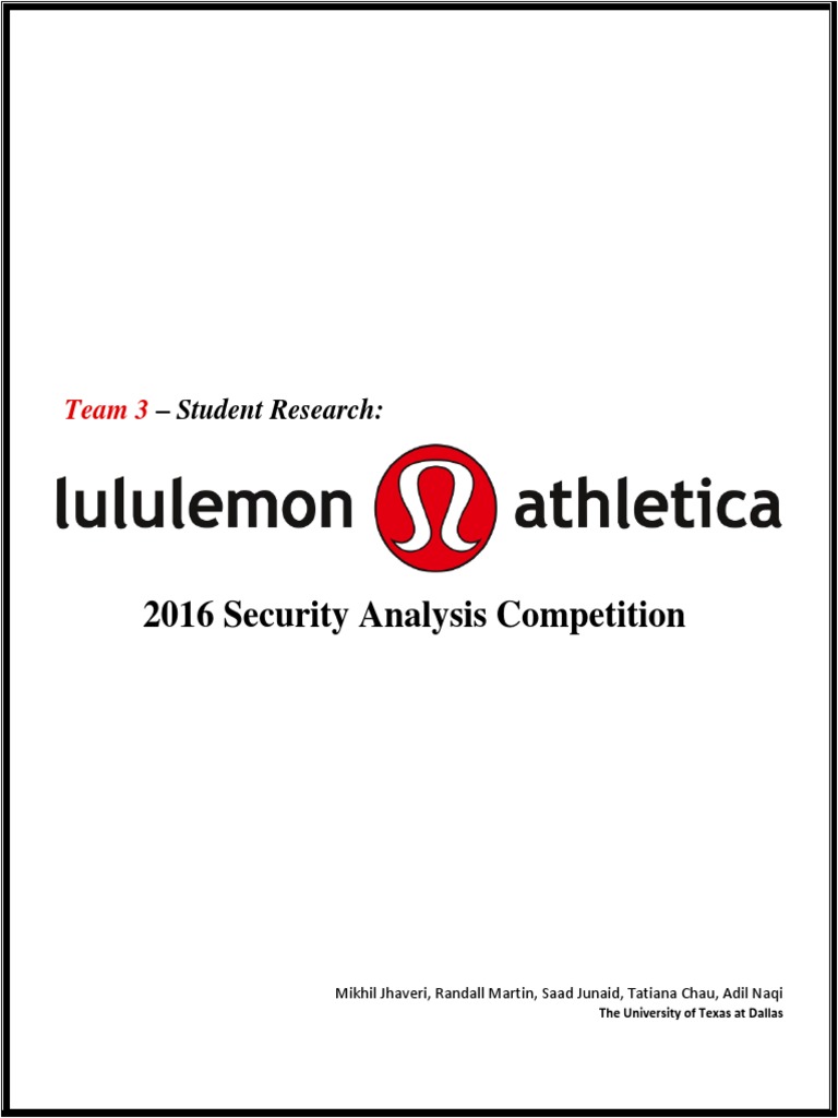 Lululemon Final Report | PDF | Discounted Cash Flow | Valuation (Finance)