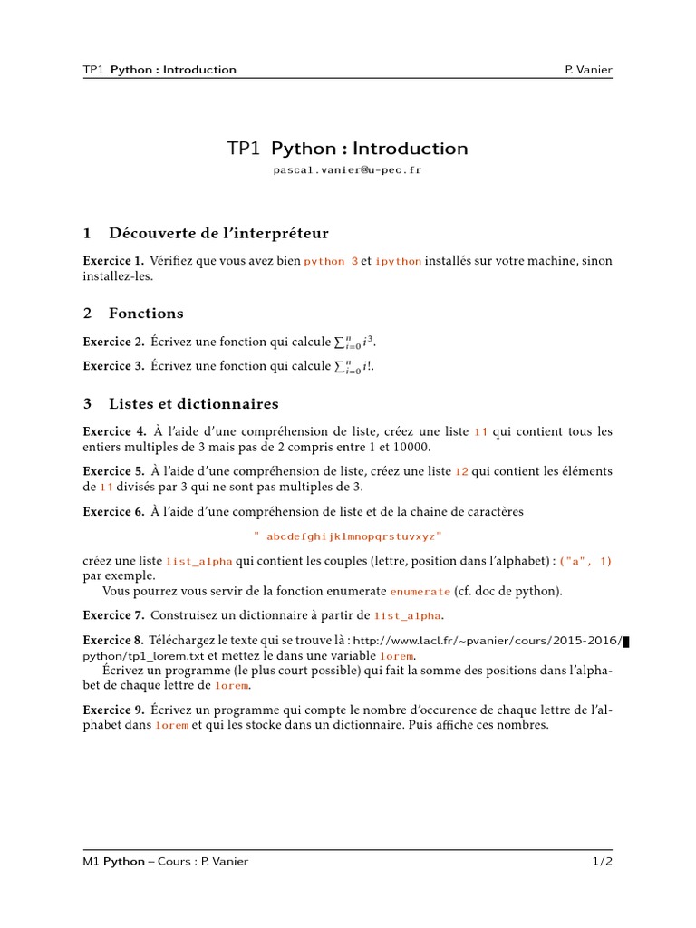 TP 1 | PDF | Python (Langage de programmation) | Théorie des graphes