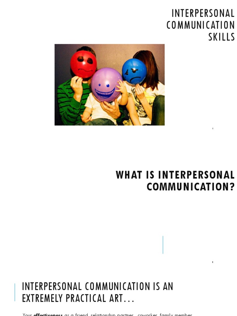 Communication Skills Presentation | PDF | Interpersonal Relationships ...