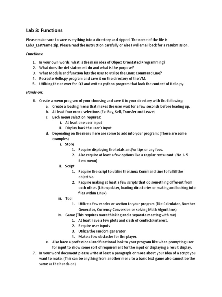 Lab 3 Pdf Command Line Interface Menu