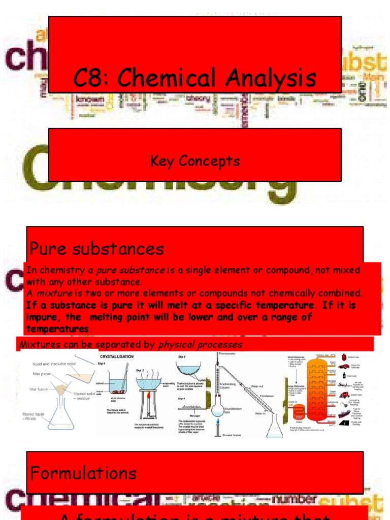C8: Chemical Analysis: Key Concepts | PDF