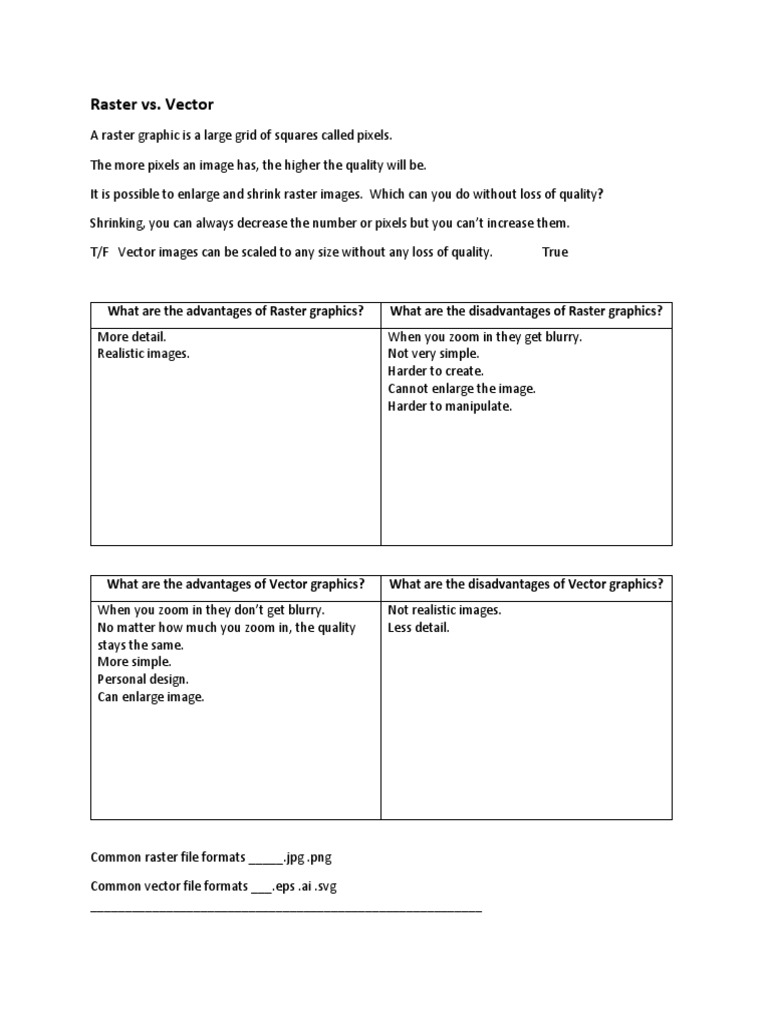 Vector Vs Raster | PDF