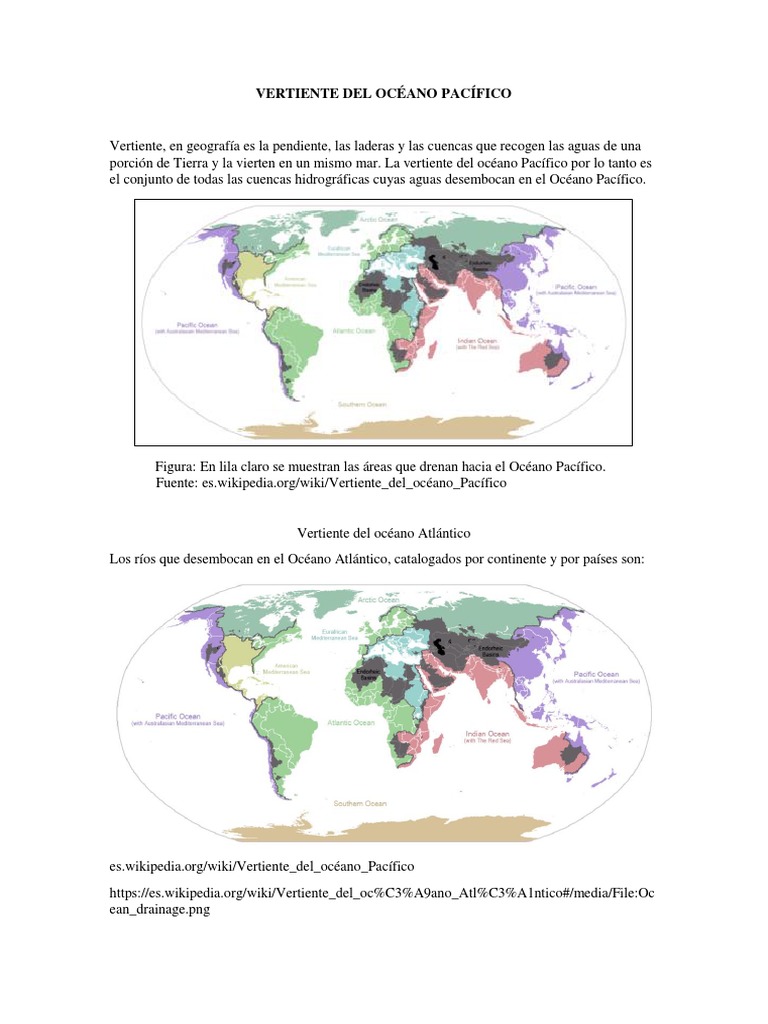 Vertiente Del Océano Pacífico | PDF