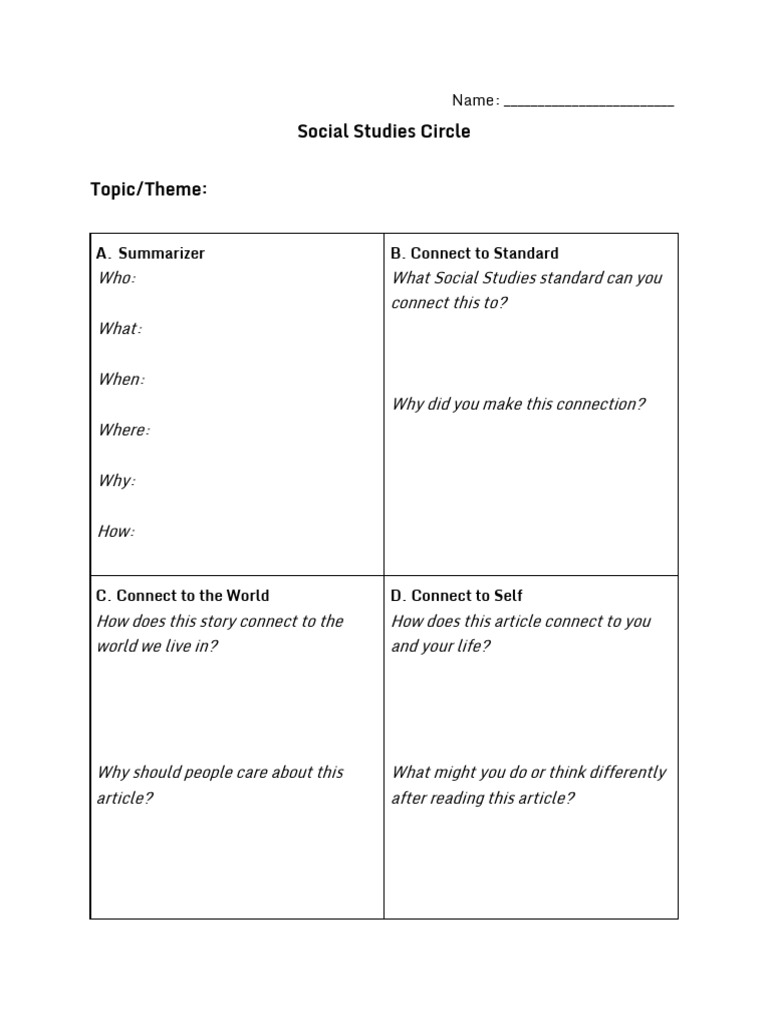 Social Studies Circle | PDF