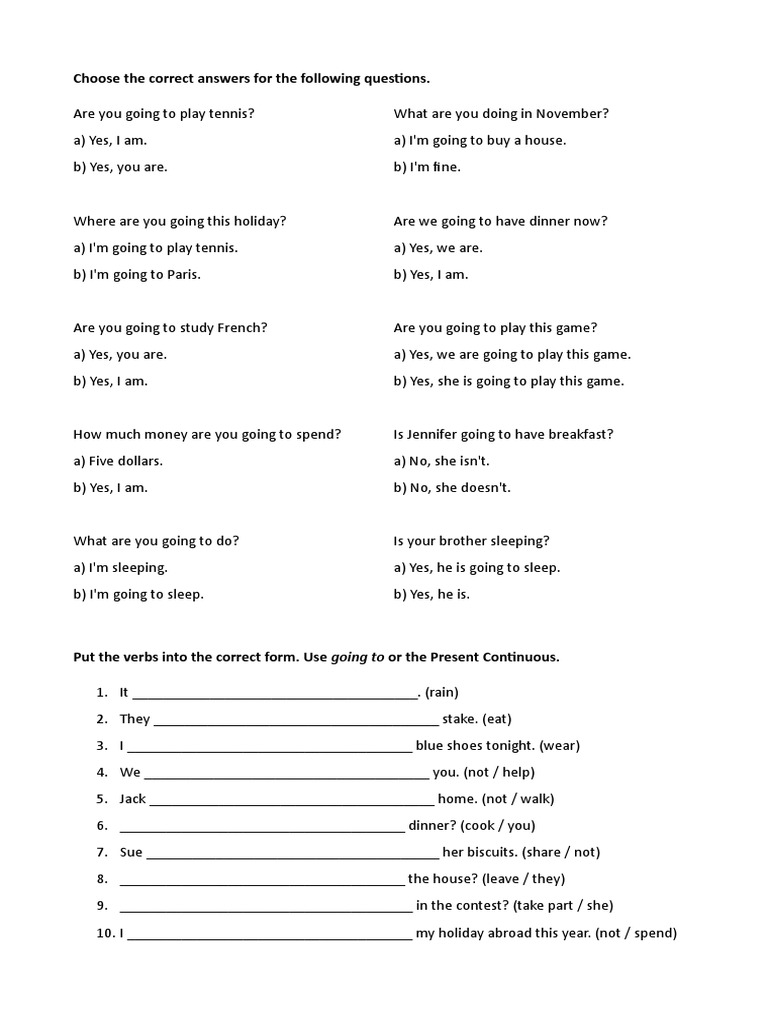 Choose The Correct Answers For The Following Questions | PDF