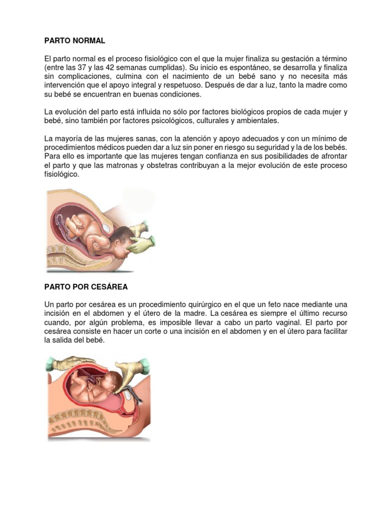 Parto Normal y Cesarea | PDF | Seccion de cesárea | Parto