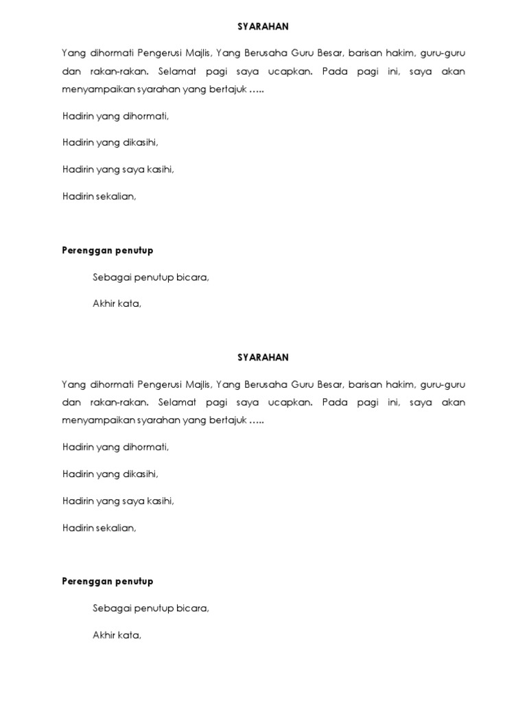 Format Syarahan untuk SPM dan STPM | PDF