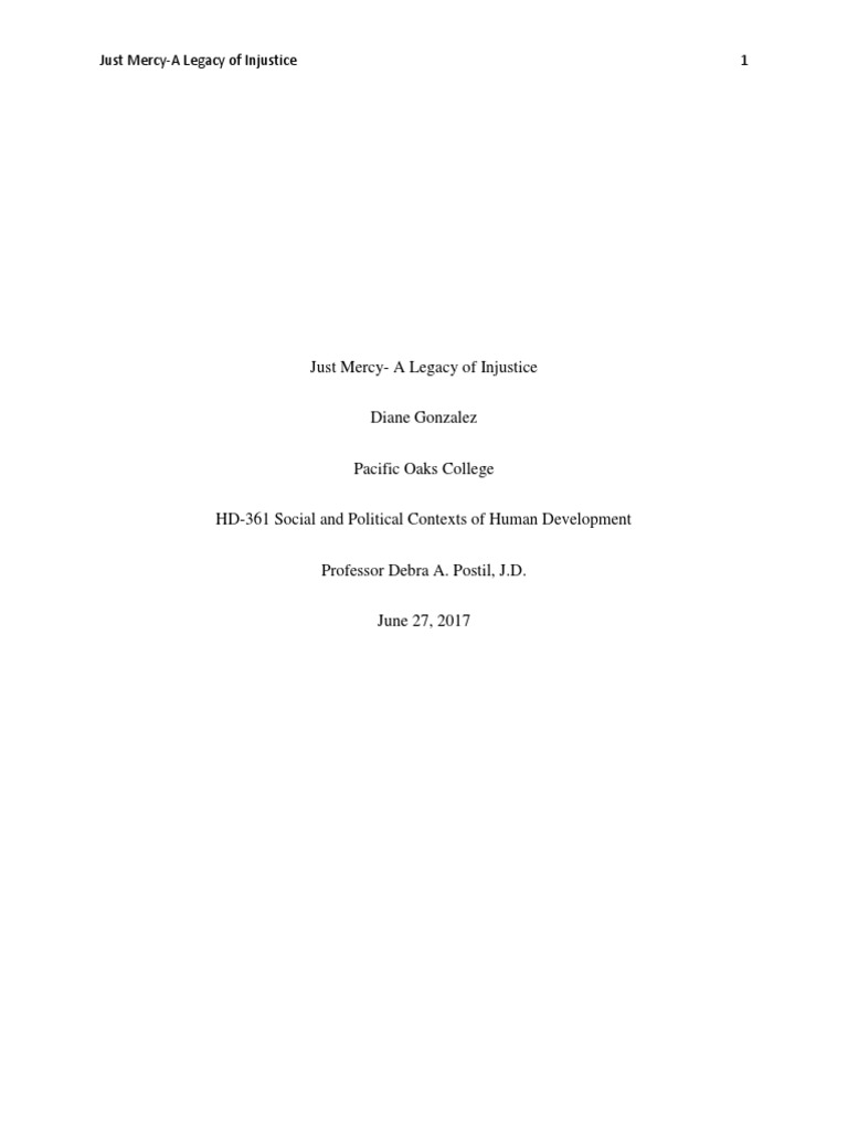 Just Mercy-A Legacy of Injustice | PDF | Child Abuse | Voting Rights In ...