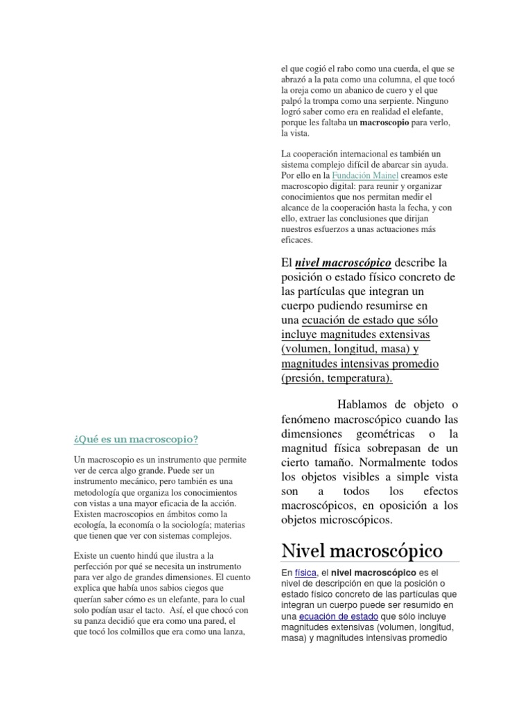 Qué Es Un Macroscopio | PDF | Ciencias fisicas | Mecánica