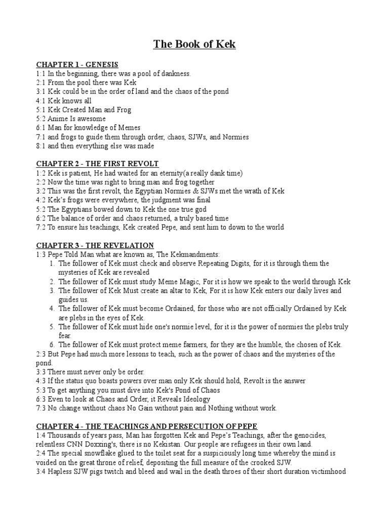 The Book of Kek | PDF