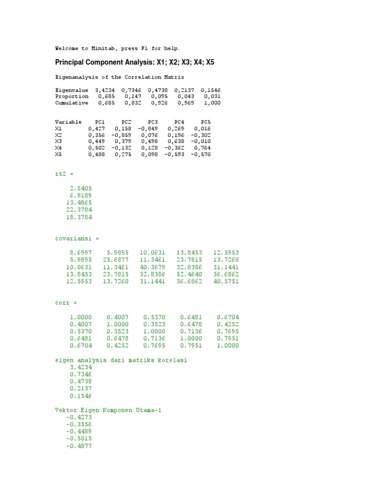 Principal Component Analysis: X1 X2 X3 X4 X5 | PDF