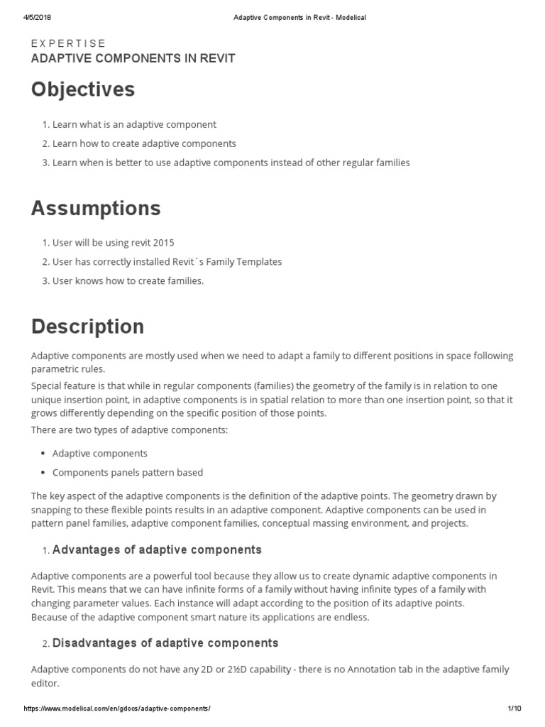 Revit Adaptive Components Guide | PDF | Autodesk Revit | Line (Geometry)