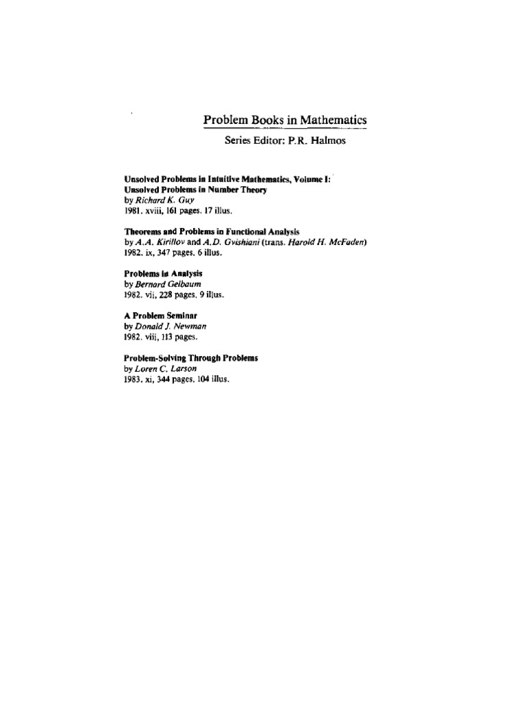 Problem Solving Through Problems - Larson PDF | PDF