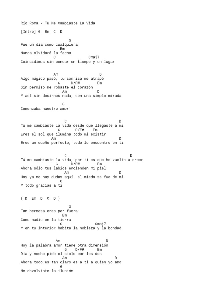 Tu Me Cambiaste La Vida | PDF