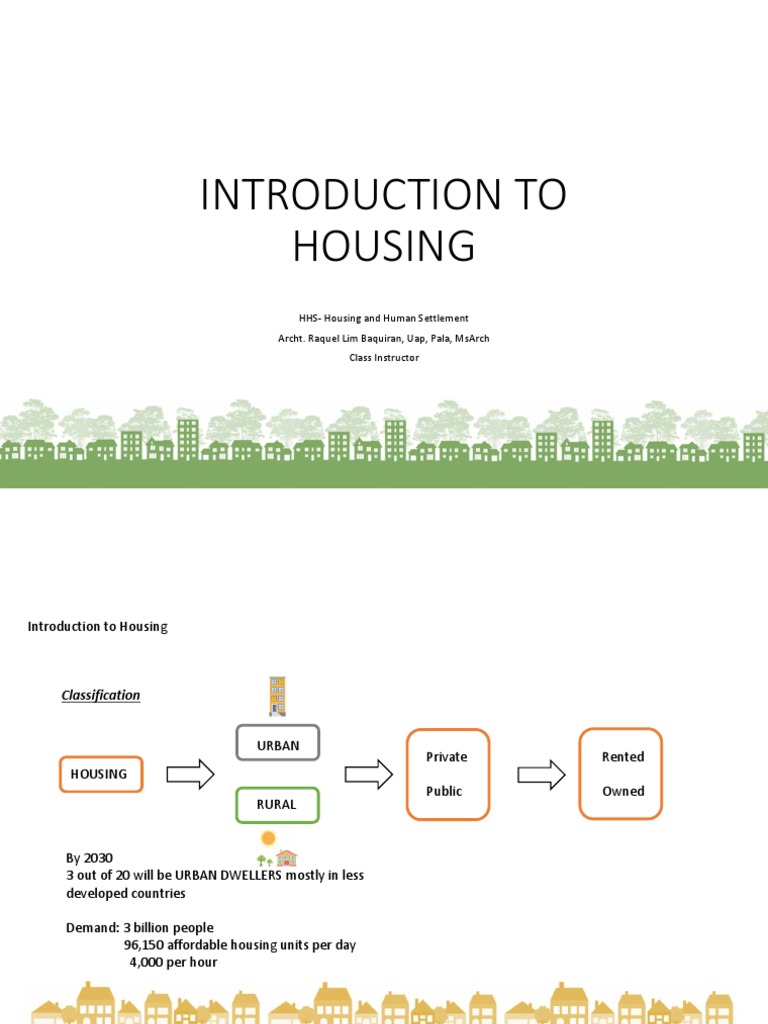 1.0 - Introduction To Housing | PDF | Urban Sprawl | System