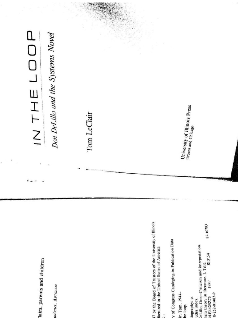 (Tom LeClair) in The Loop Don DeLillo and The Sys | PDF