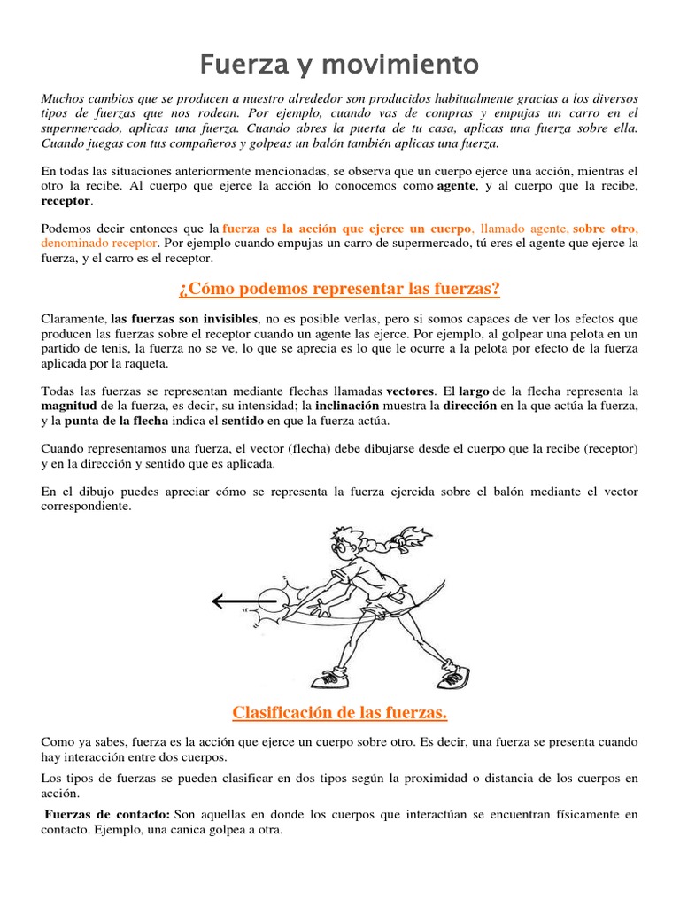 Fuerzas y Movimiento en Física | PDF | Fuerza | Movimiento (física)