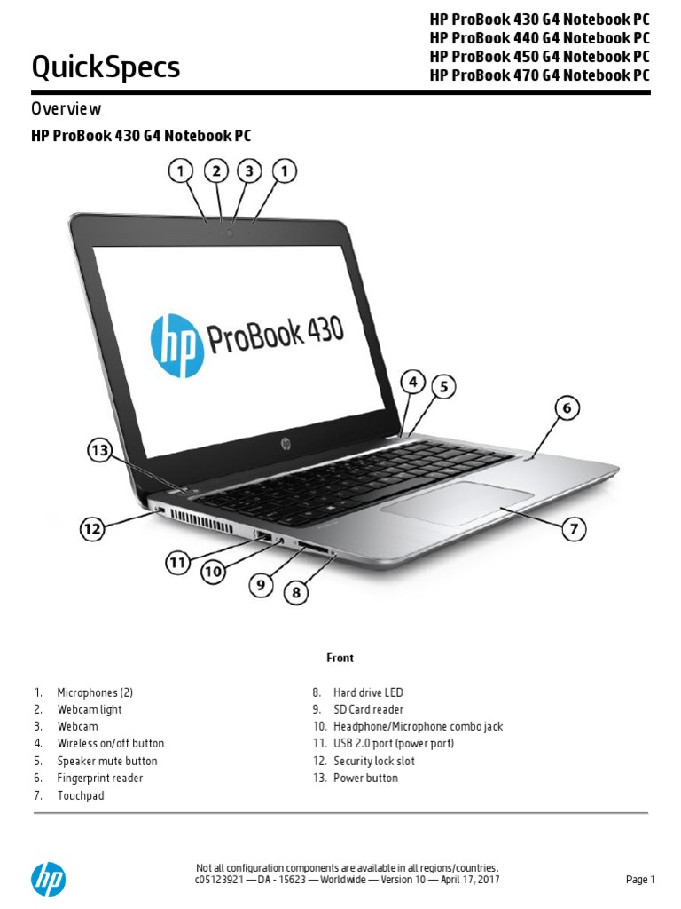 HP Probook 450 4G | PDF | Laptop | Wireless Lan