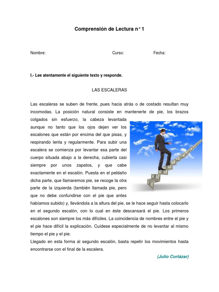 Comprensión de Lectura n1 | PDF | Pie | Ocio