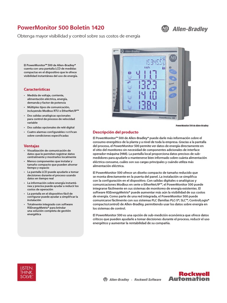 Power Monitor 500 - Boletin 1420 - ES PDF | PDF | Pantalla de cristal ...