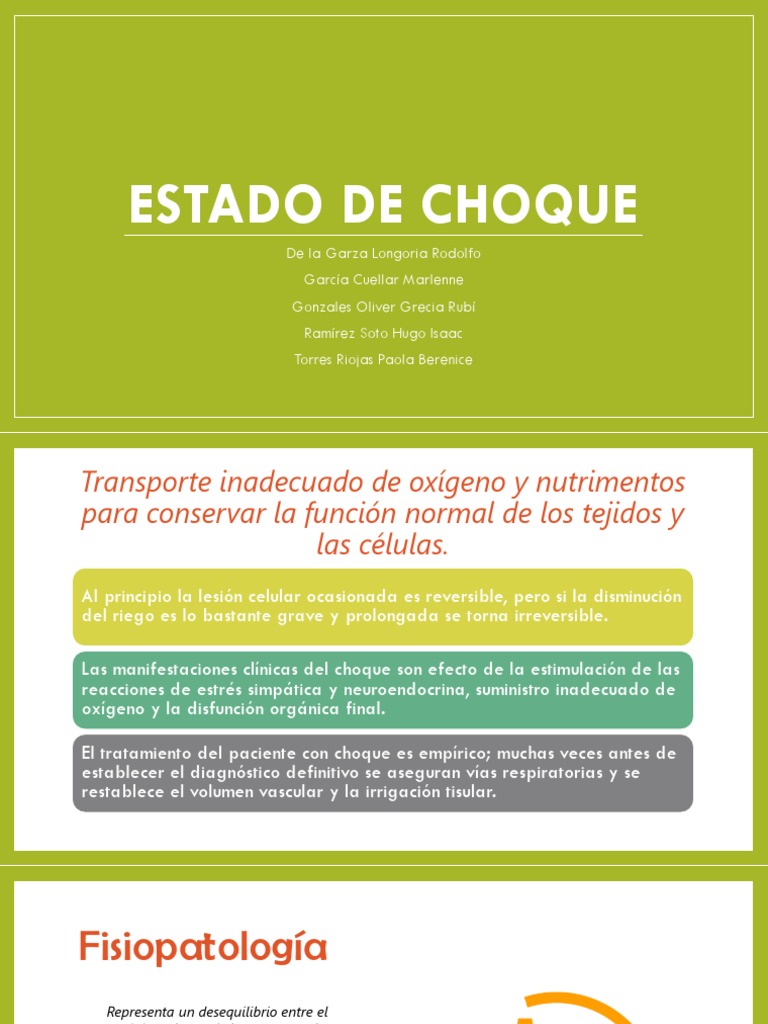 Estado de Choque | PDF | Choque (circulatorio) | Septicemia