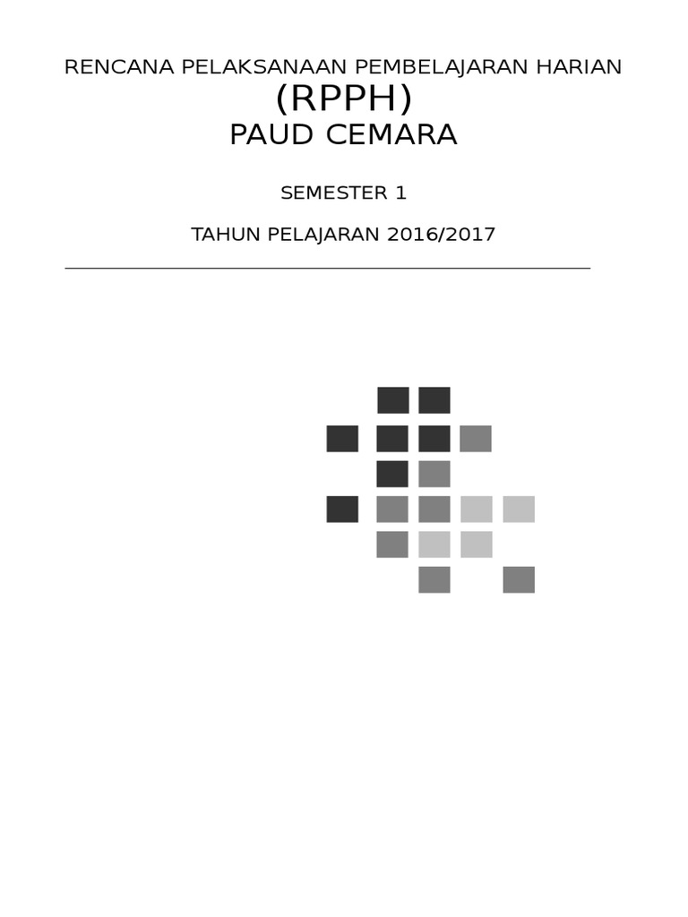 RPPH Paud Tema Diri Sendiri Kurikulum 2013 Cemara | PDF