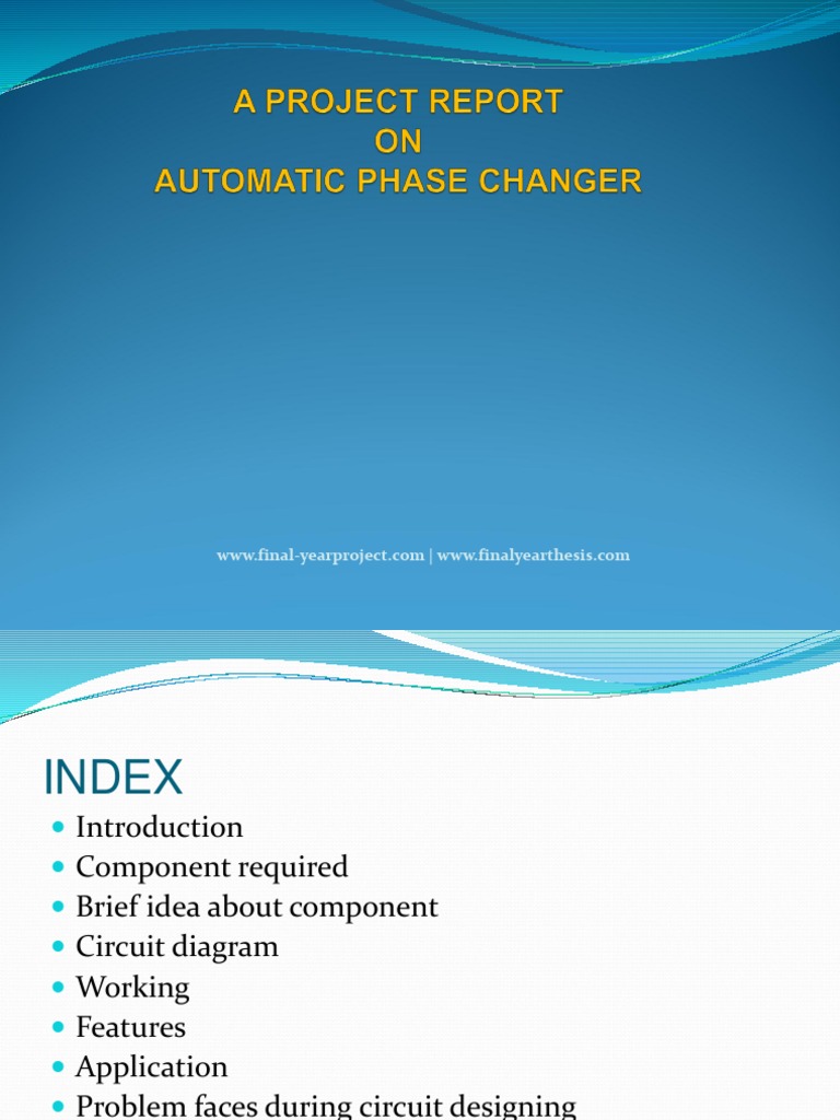 Automatic Phase Changer | PDF | Diode | Transformer