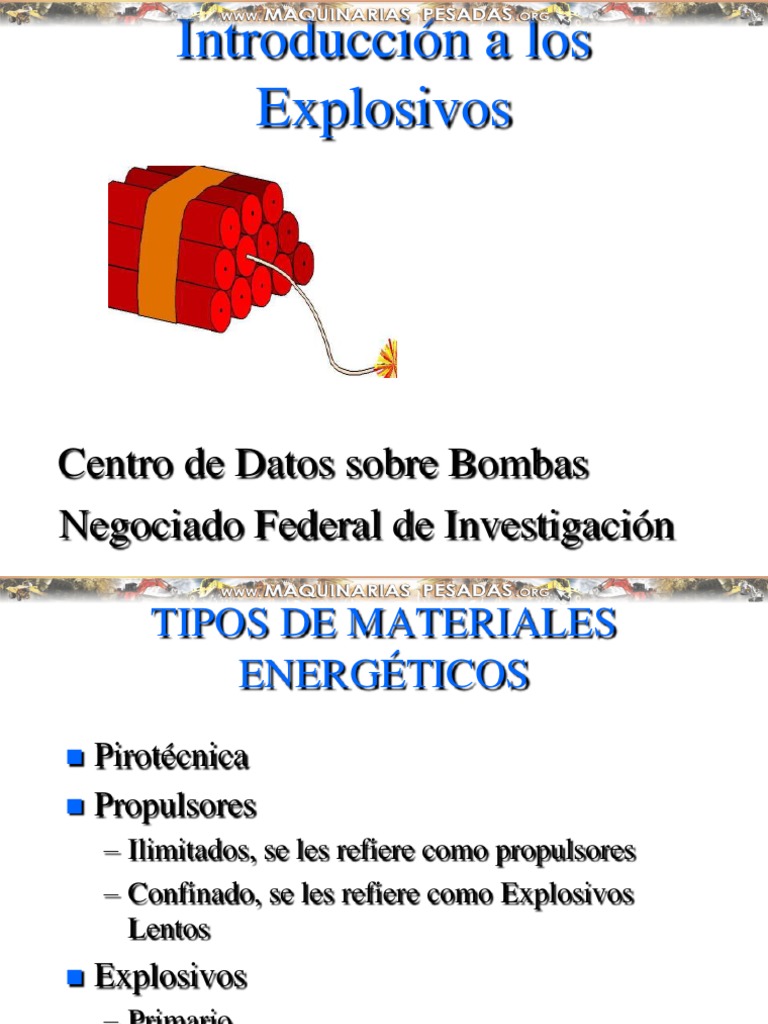 Curso Introduccion Explosivos PDF | PDF | Material explosivo | Pólvora