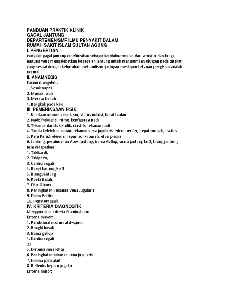 Panduan Praktik Klinik CHF | PDF