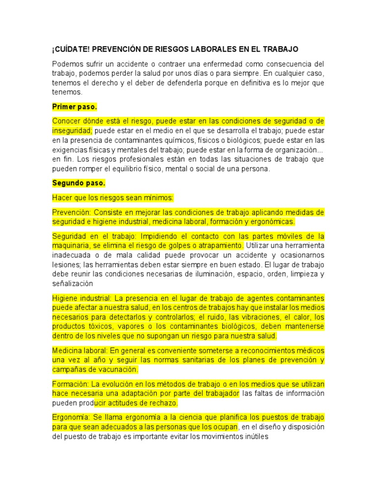 CUÍDATE | PDF | Seguridad y salud ocupacional | Bienestar