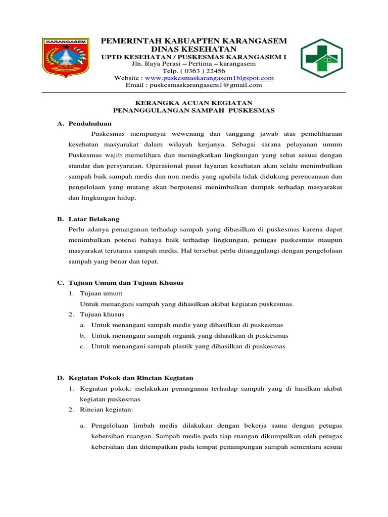 Kak Sampah Medis | PDF