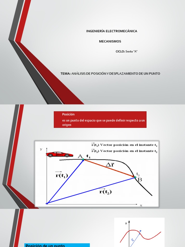 Diapositivas-posicion y Desplazamiento | Desplazamiento (Vector) | Vector Euclidiano