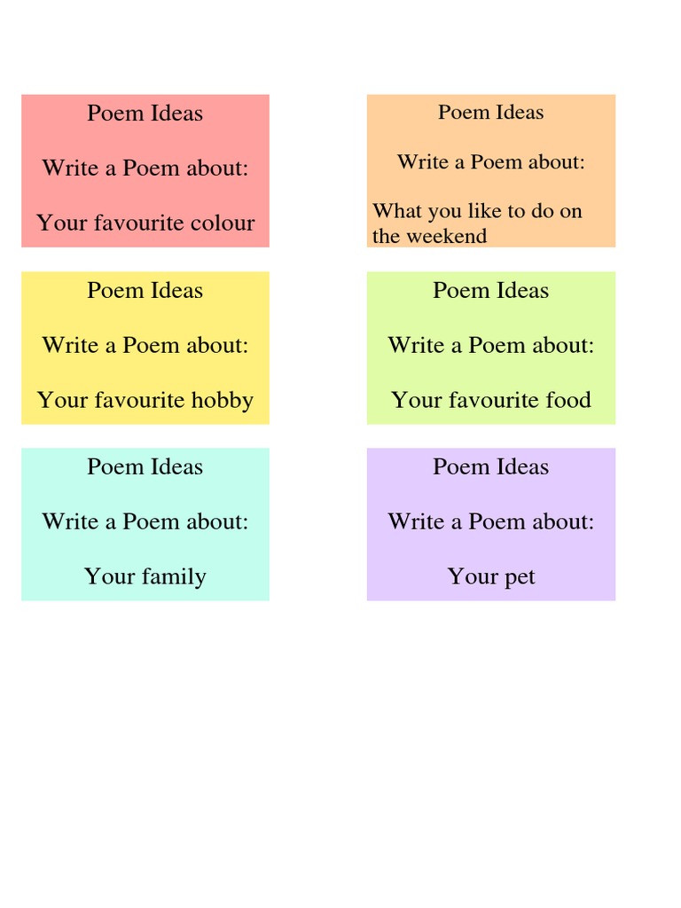 Poem Cards | PDF